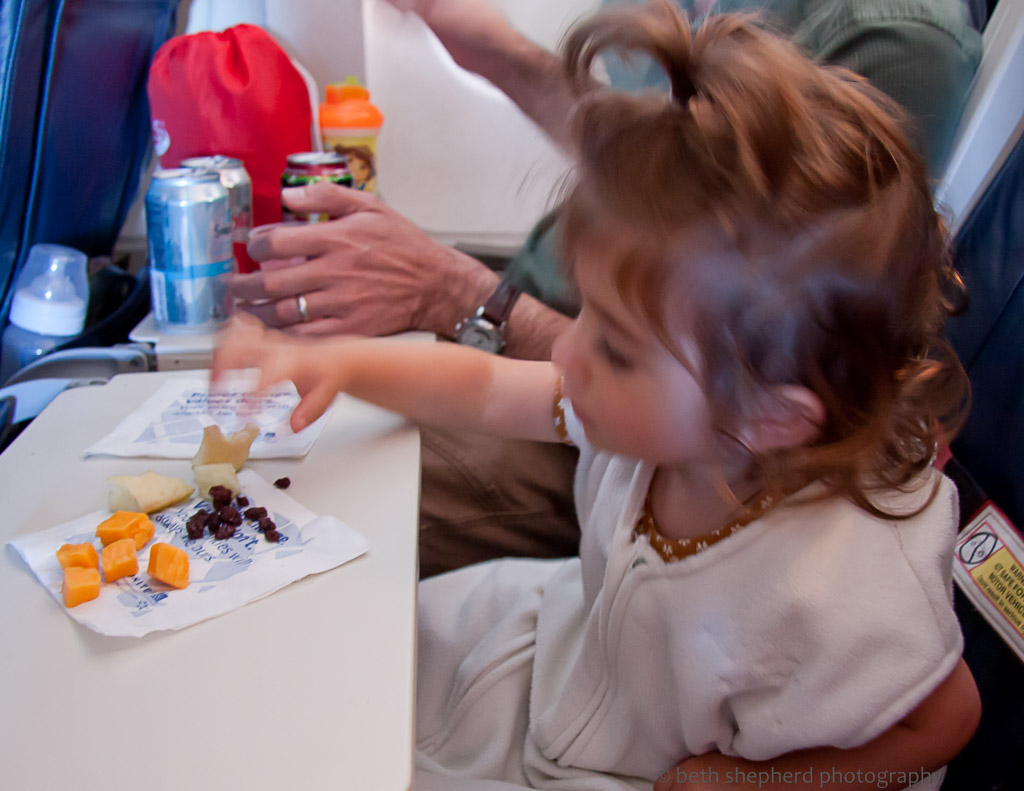 Three tricks to keep a squirmy kid busy on a plane